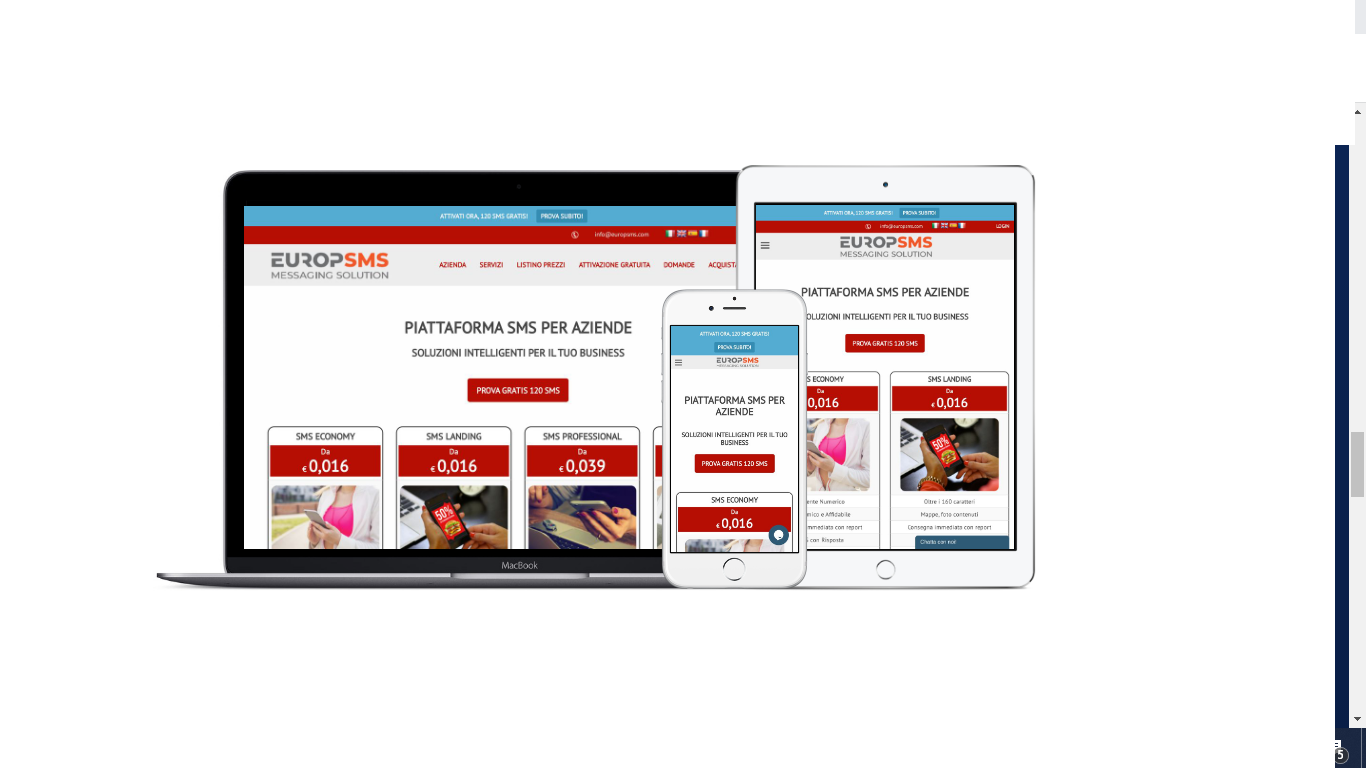 Piattaforma SMS Marketing - EuropSms, Pacchetti SMS per aziende